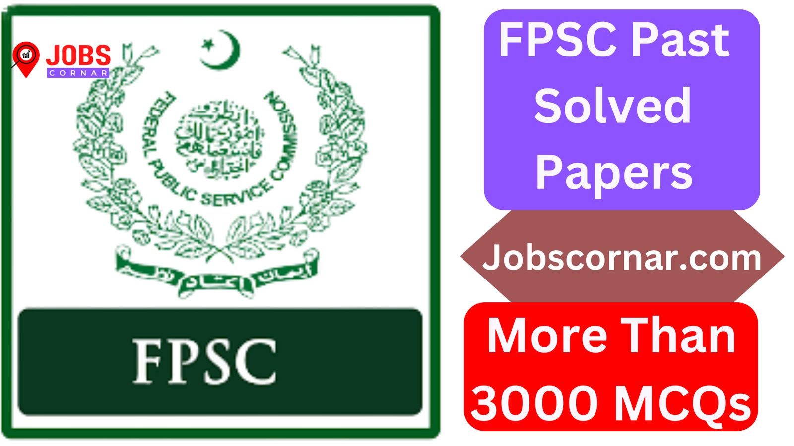 FPSC Past Solved Papers- JOBS CORNAR