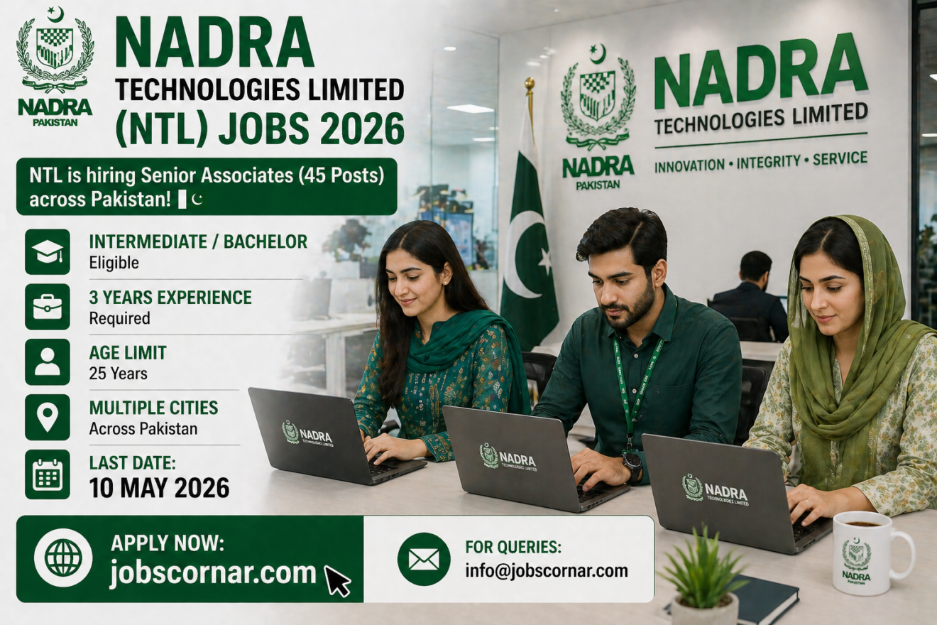 Latest NADRA Jobs 2026 – Apply Now - JOBS CORNAR