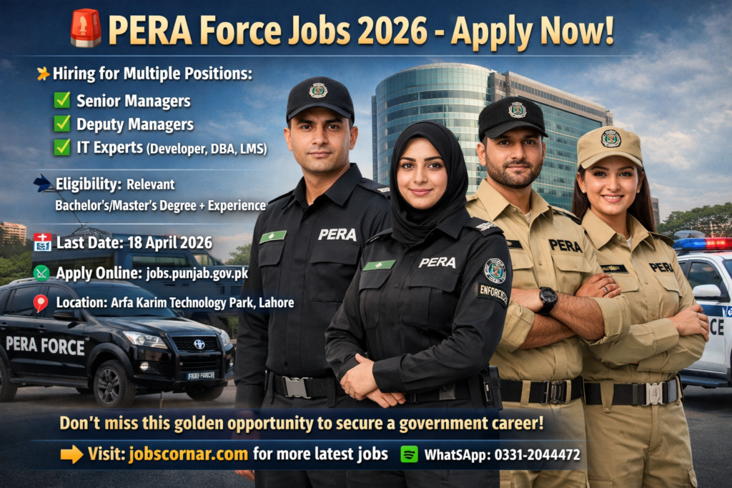 PERA Force Jobs 2026 Apply Now - JOBS CORNAR