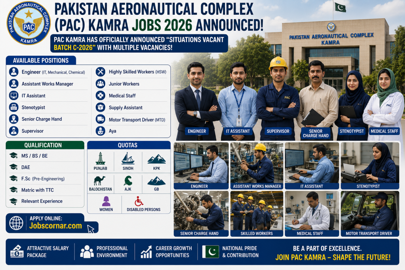 Latest PAC Kamra Jobs 2026 – Apply Now - JOBS CORNAR